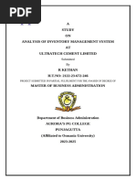 A Study On Inventory Management - MBA | PDF | Inventory | Washing Machine