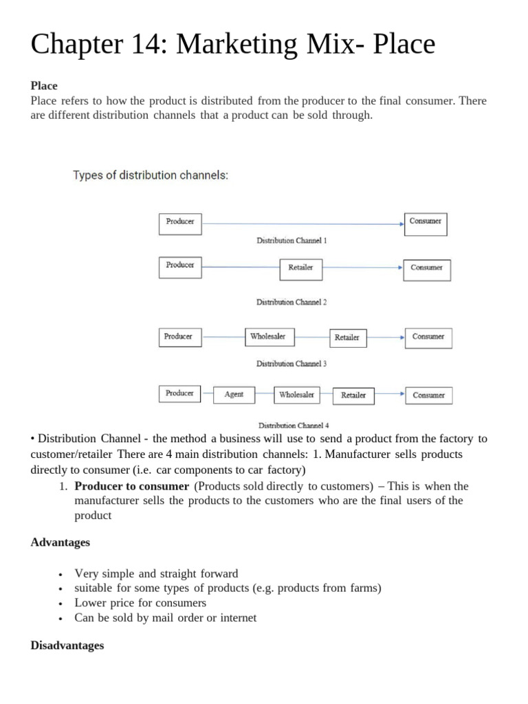 CHAPTER 14 Marketing Mix-Place | PDF | Retail | Online Shopping