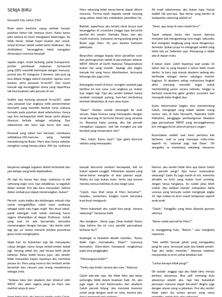 Saya sedang berbagi 'SENJA BIRU by RE-ZANIA'' dengan Anda | PDF