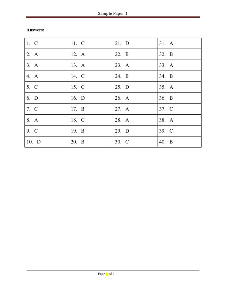 CTFL 1sample 1 Soln Answersheet | PDF