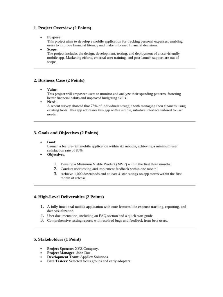 Narrative Charter Statement Structure | PDF
