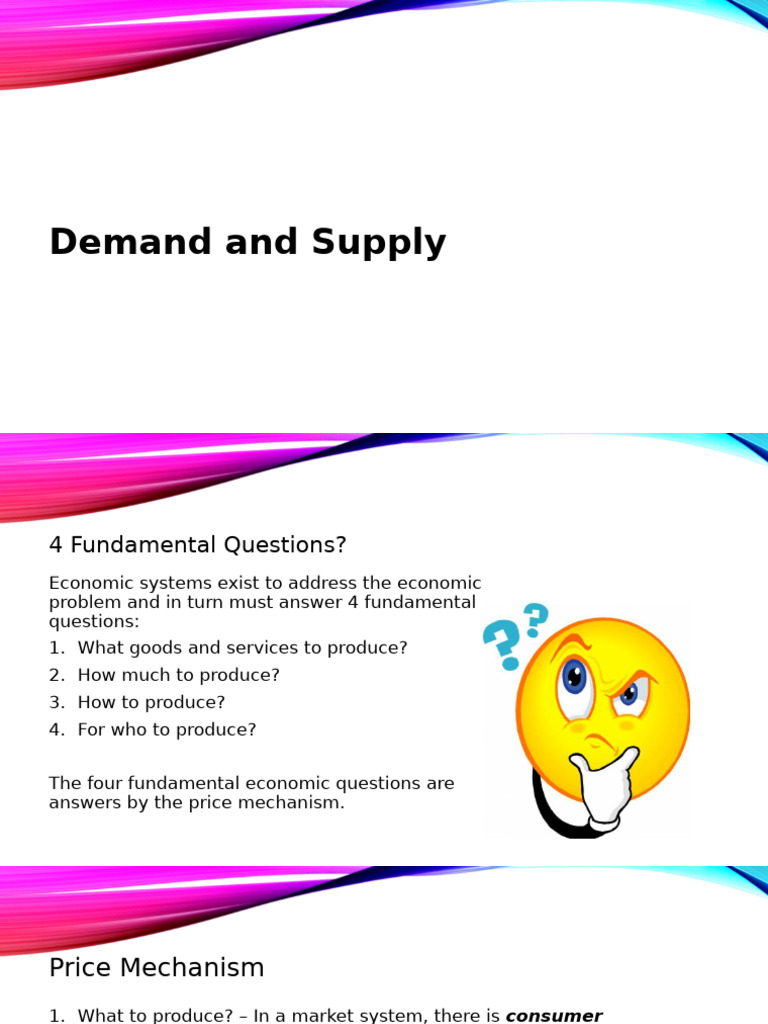 01 Year 10 Economics - Supply and Demand PP - Sao Chép | PDF | Supply (Economics) | Demand
