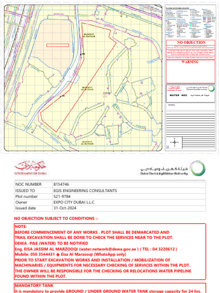 DEWA Water Demand NOC - Compressed | PDF | Tap (Valve) | Pipe (Fluid ...