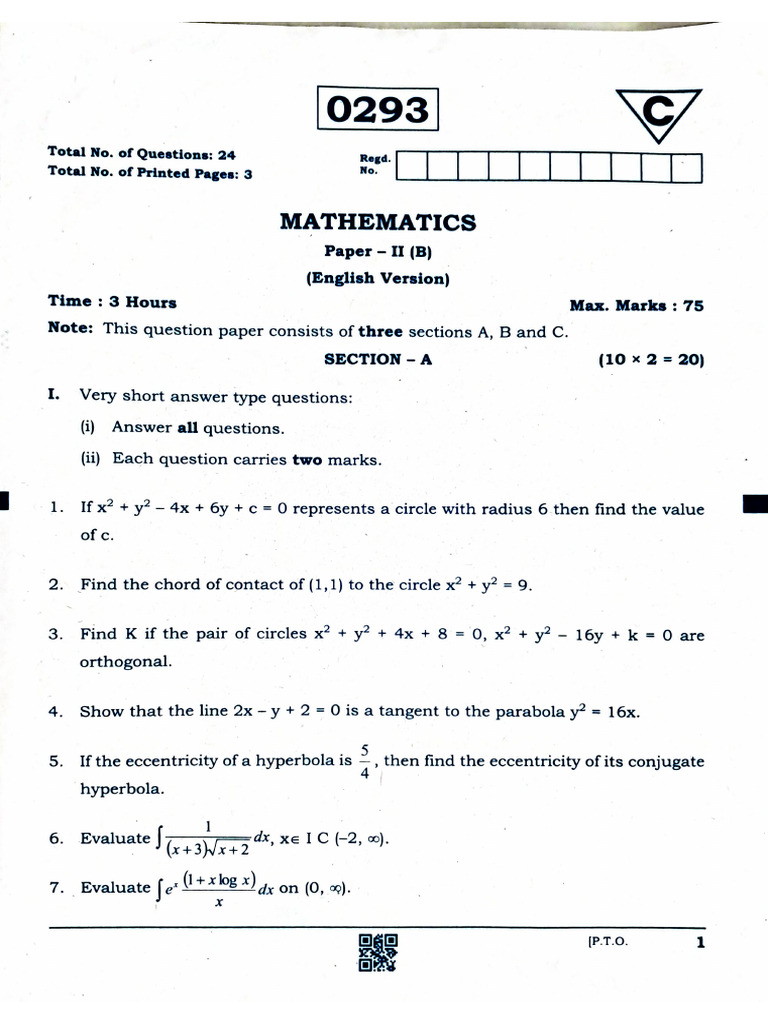 Maths 2B | PDF