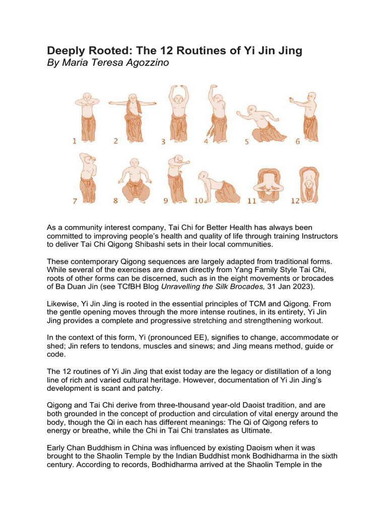Yi Jin Jing: A Guide for Tai Chi Enthusiasts | PDF | Qigong | Shaolin ...