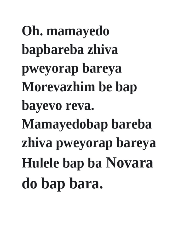 Mamayedo Bap Bareba Lyrics Analysis | PDF
