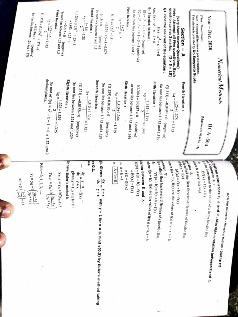 Numerical Methods: Root Finding & Iteration Techniques | PDF | Mathematical Analysis ...