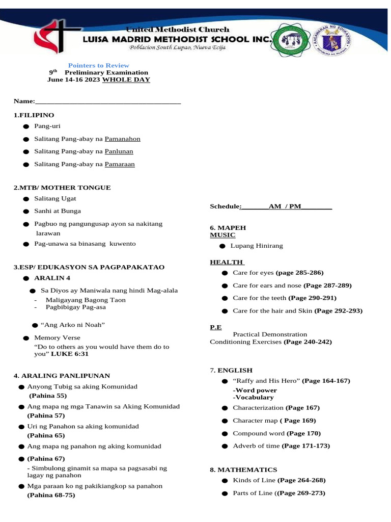 Grade 1 Pointers | PDF