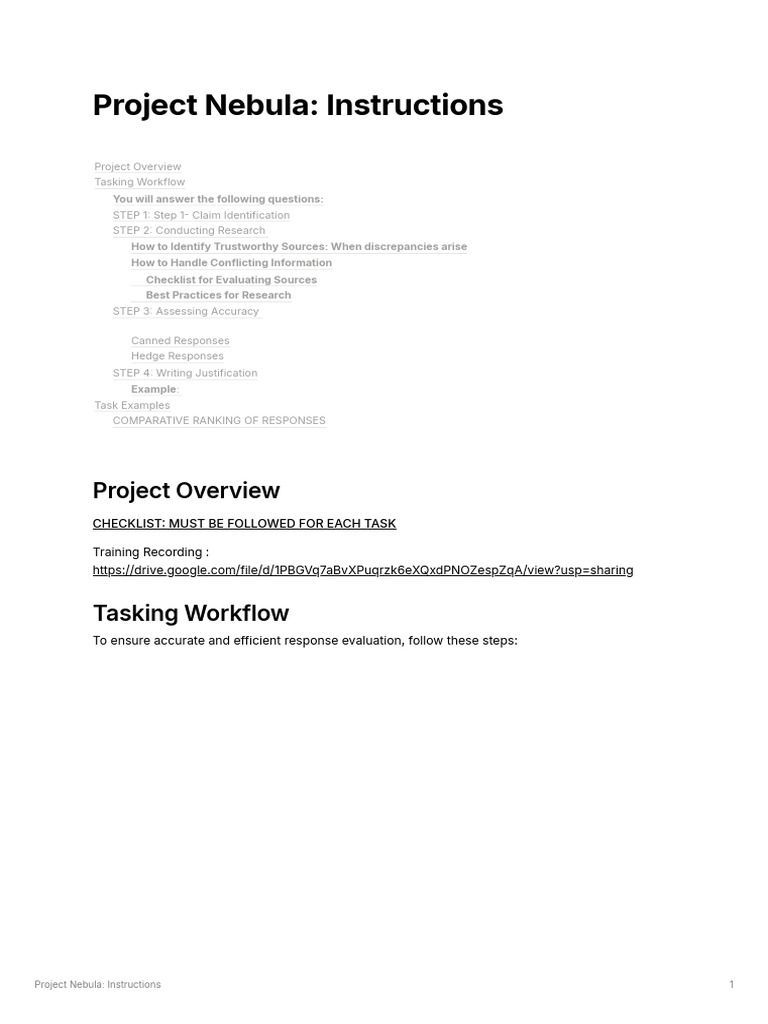Project Nebula Task Evaluation Guide | PDF | Hydroelectricity | Power ...