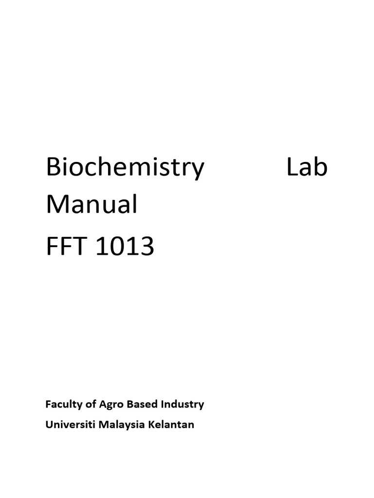 Biochemistry Lab Manual v2 | PDF | Carbohydrates | Chemical Substances