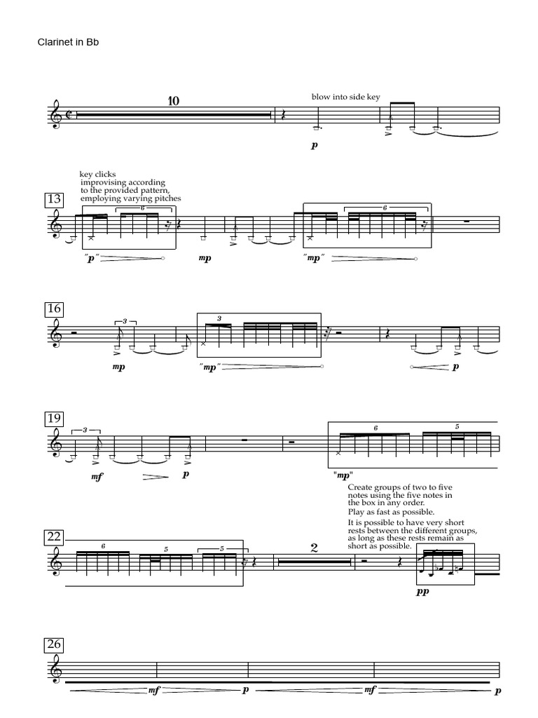 Intercosmos- Clarinet in Bb | PDF