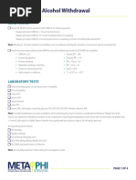 CIWA-Ar Alcohol Withdrawal Chart | PDF | Medicine | Psychoactive Drugs