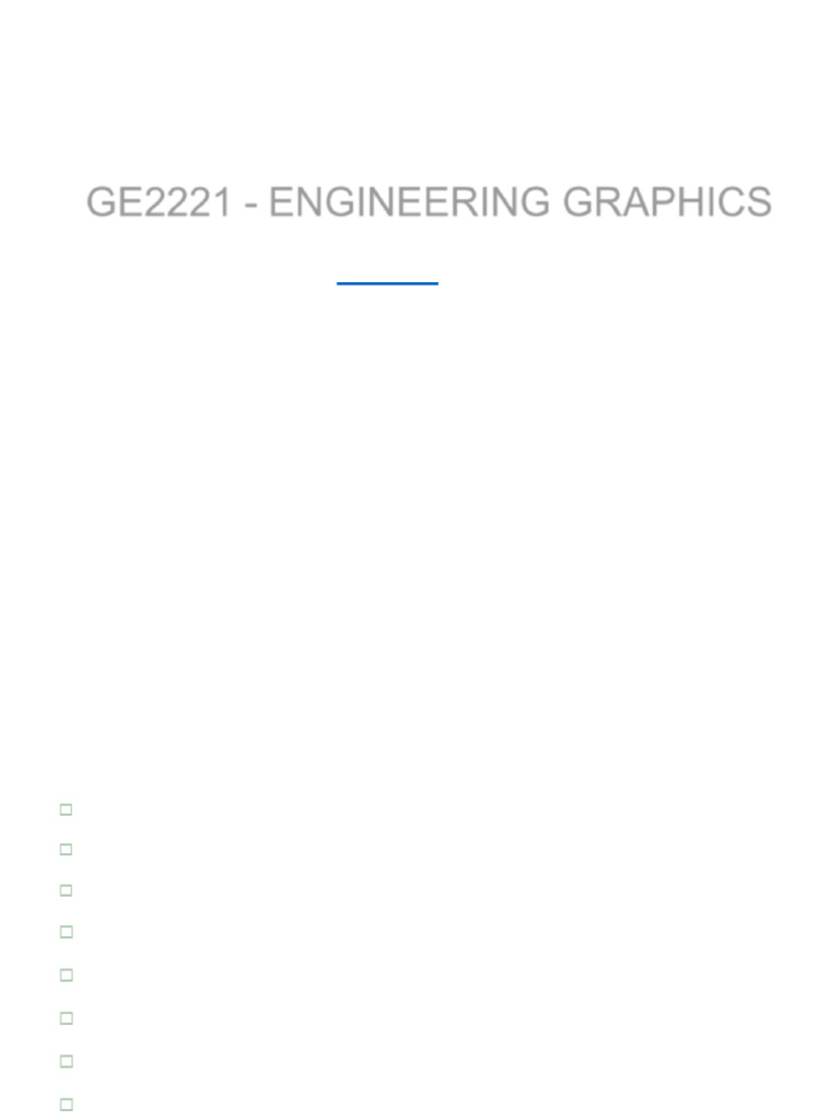 Engineering Graphicscourse Materials | PDF | Technical Drawing | Drawing