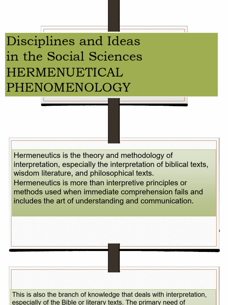 Hermeneutical Phenomenology Explained | PDF | Hermeneutics ...