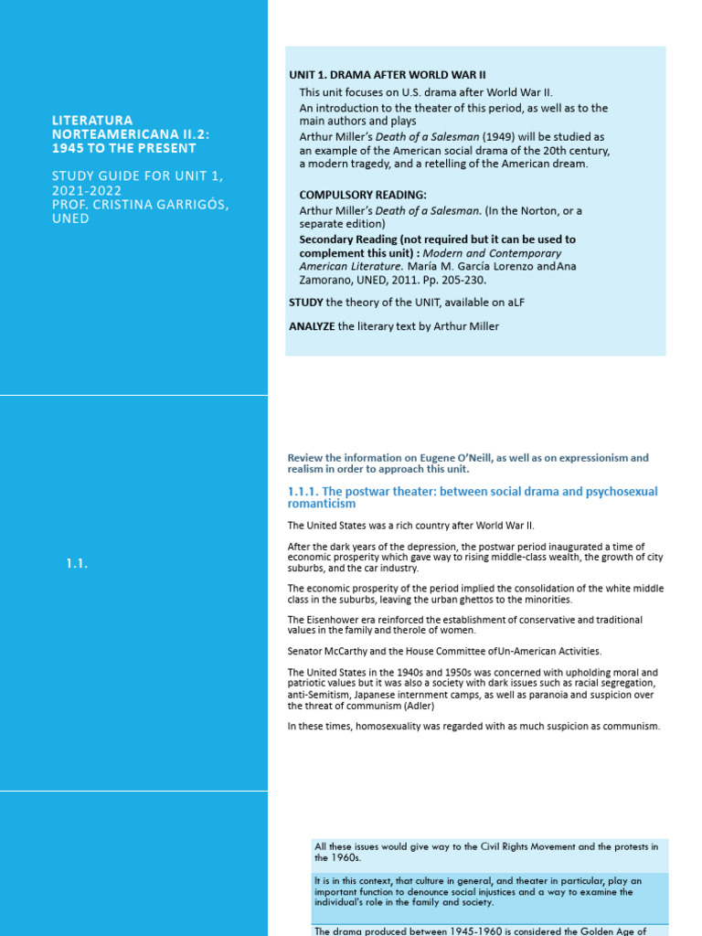 Post-WWII American Drama Overview | PDF