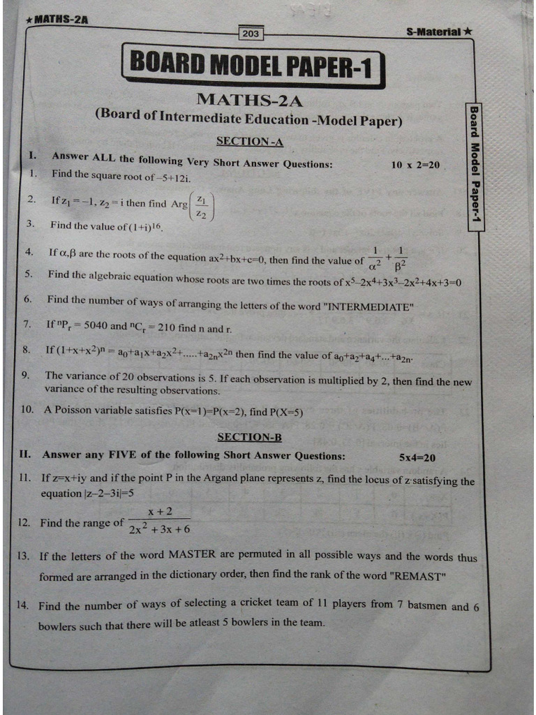 2A Question Papers 2014-2023 | PDF