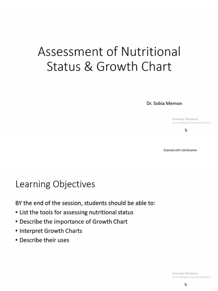 4 Nutritional & Growth Chart | PDF