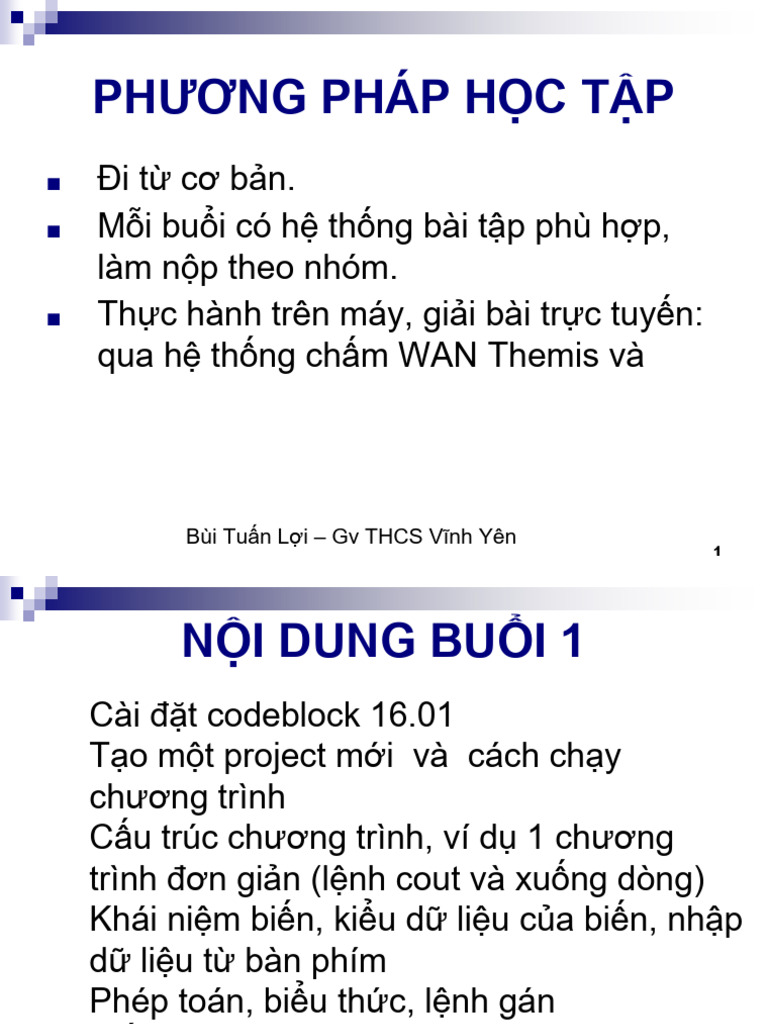 Buoi 1-2_lap Trinh c++- Gui Hs | PDF