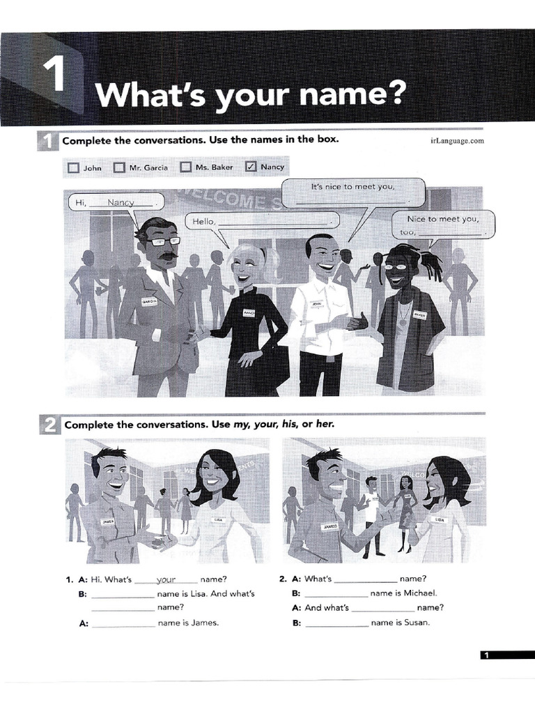 interchange_intro_unit_1_workbook | PDF