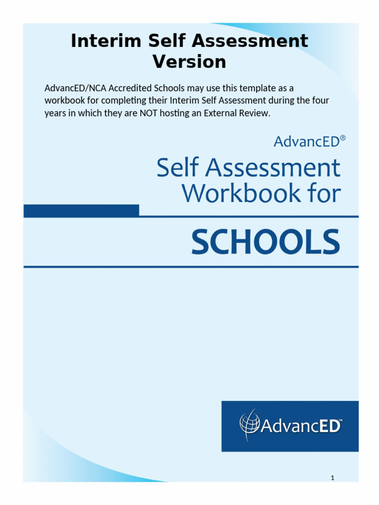 Interim Self Assessment | PDF | Teachers | Curriculum