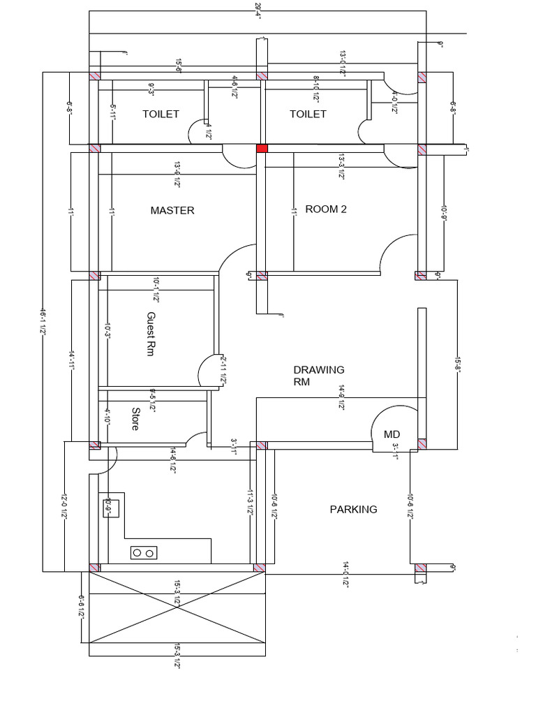 Floor Plan in Feet-Model - PDF Feet | PDF