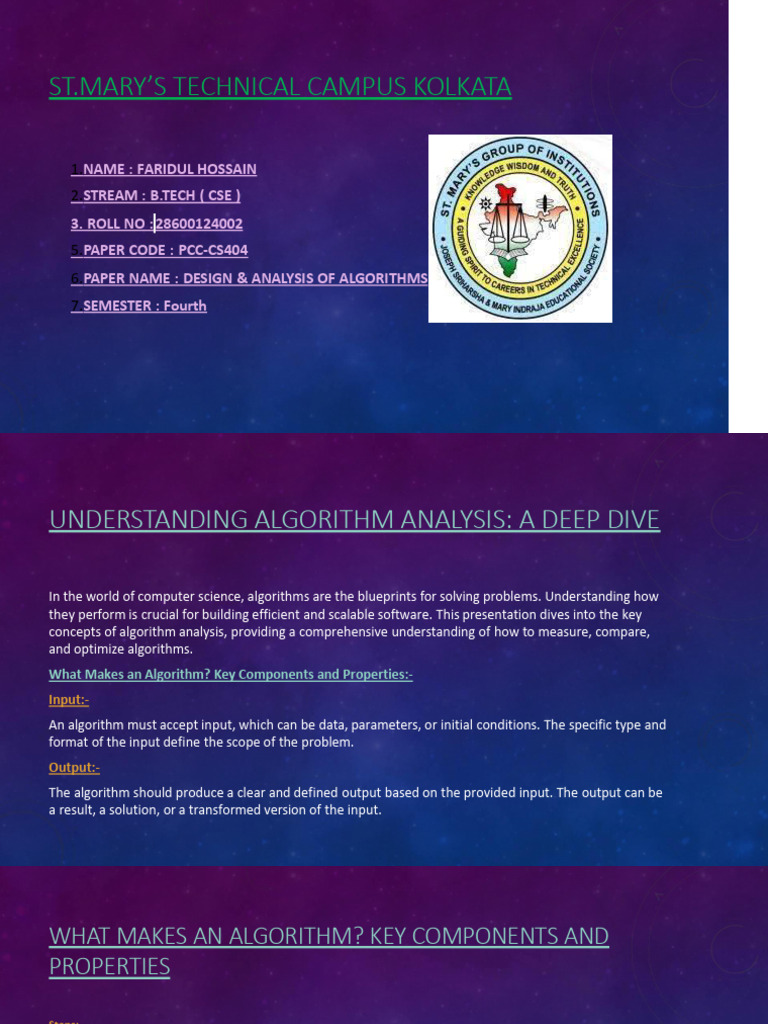 Faridul Hossain Ca - 1 Daa | PDF | Time Complexity | Algorithms