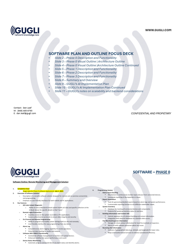 GUGLI Software Development Roadmap | PDF | Automation | Internet Of Things