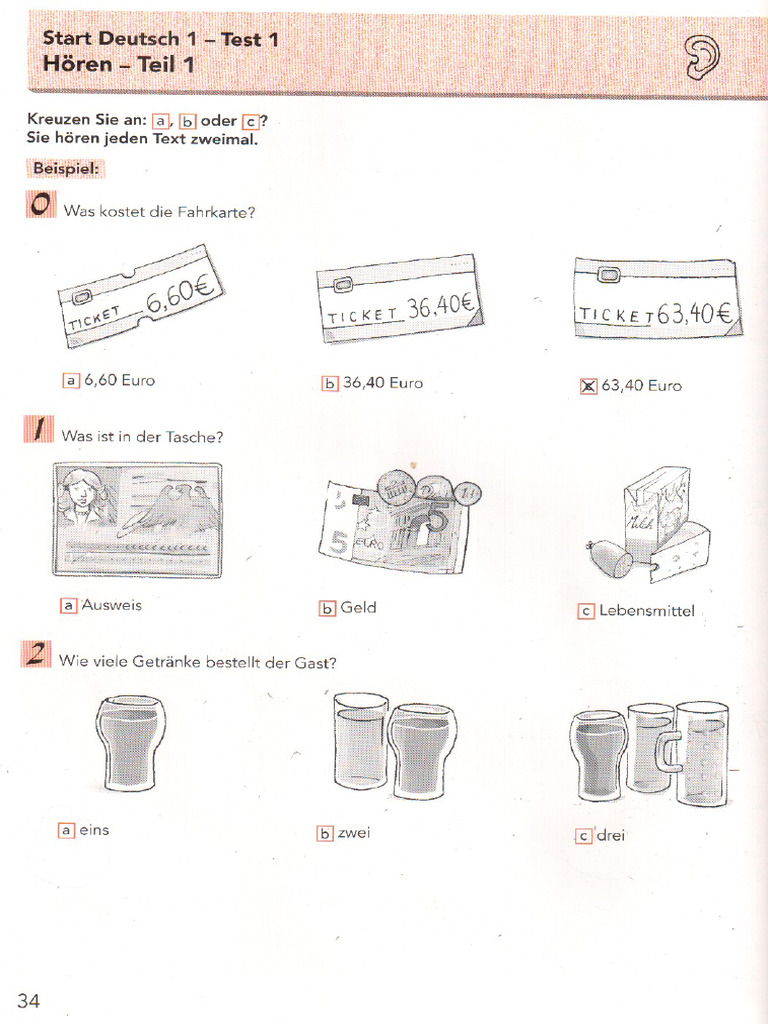 Đề Mit Erfolg Start Deutsch 1 Test 1 | PDF
