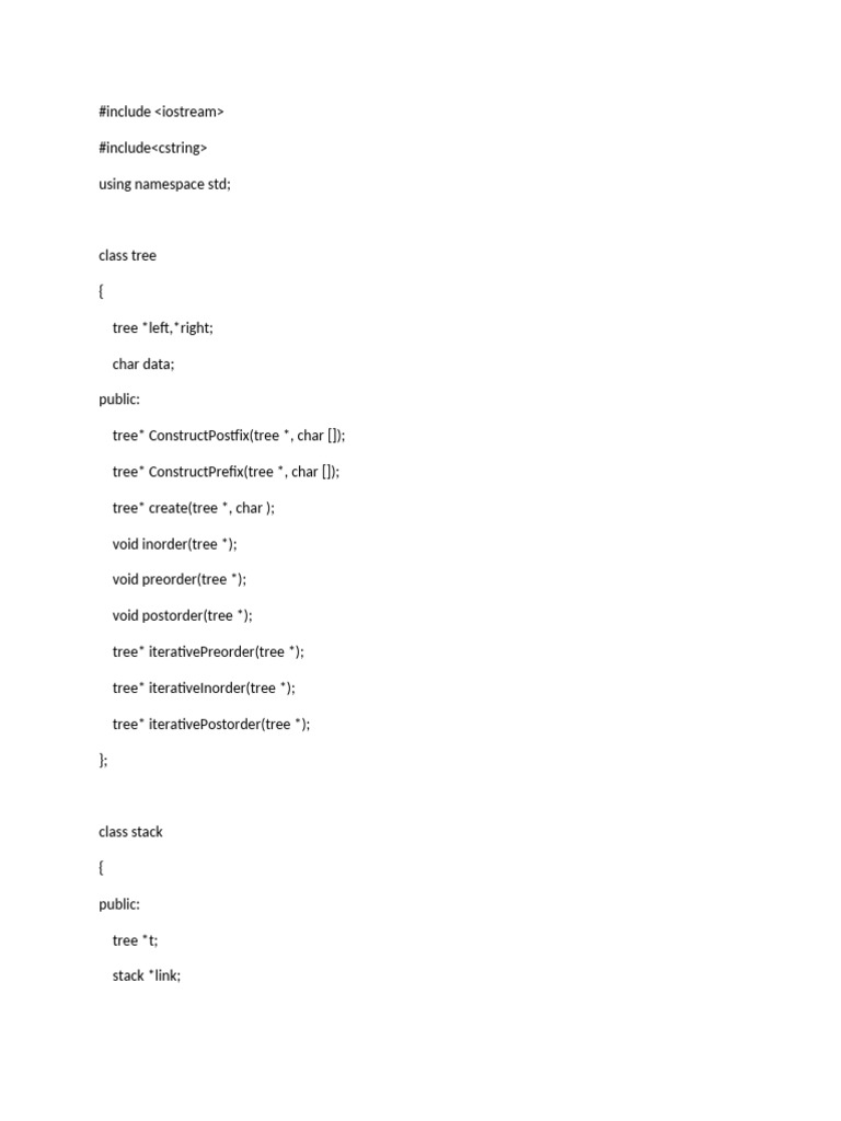 Assigment 4 - ExpressionTree | PDF | Computer Programming | C++