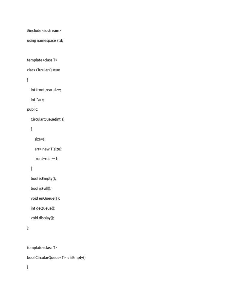 Assigment 3 - CircularQueue | PDF | Queue (Abstract Data Type ...