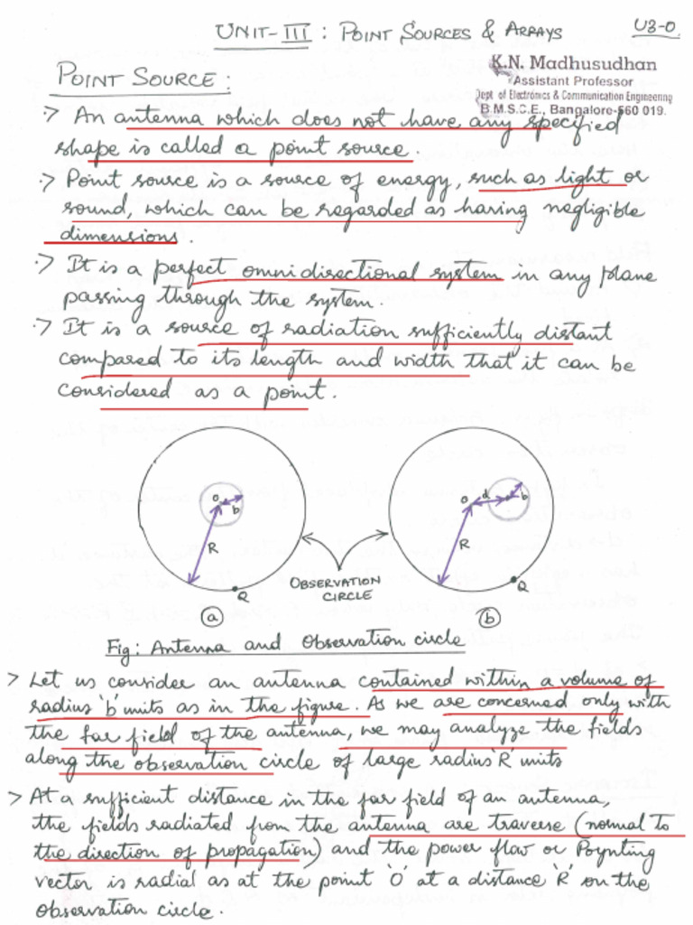 Arrays& Point Sources | PDF