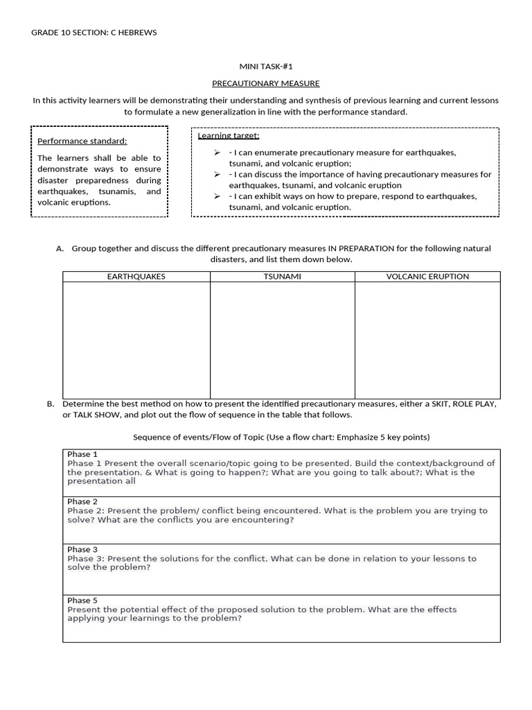 GRADE-10-SECTION Business Plan | PDF | Tsunami | Earthquakes