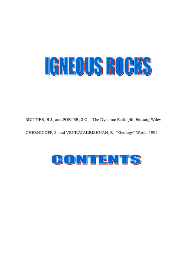 2025-Igneous Rocks | PDF | Igneous Rock | Rock (Geology)