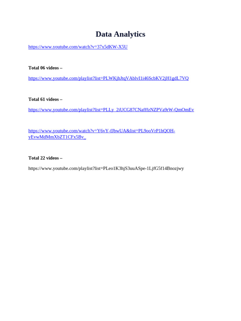 Online Modules - Data Analytics | PDF
