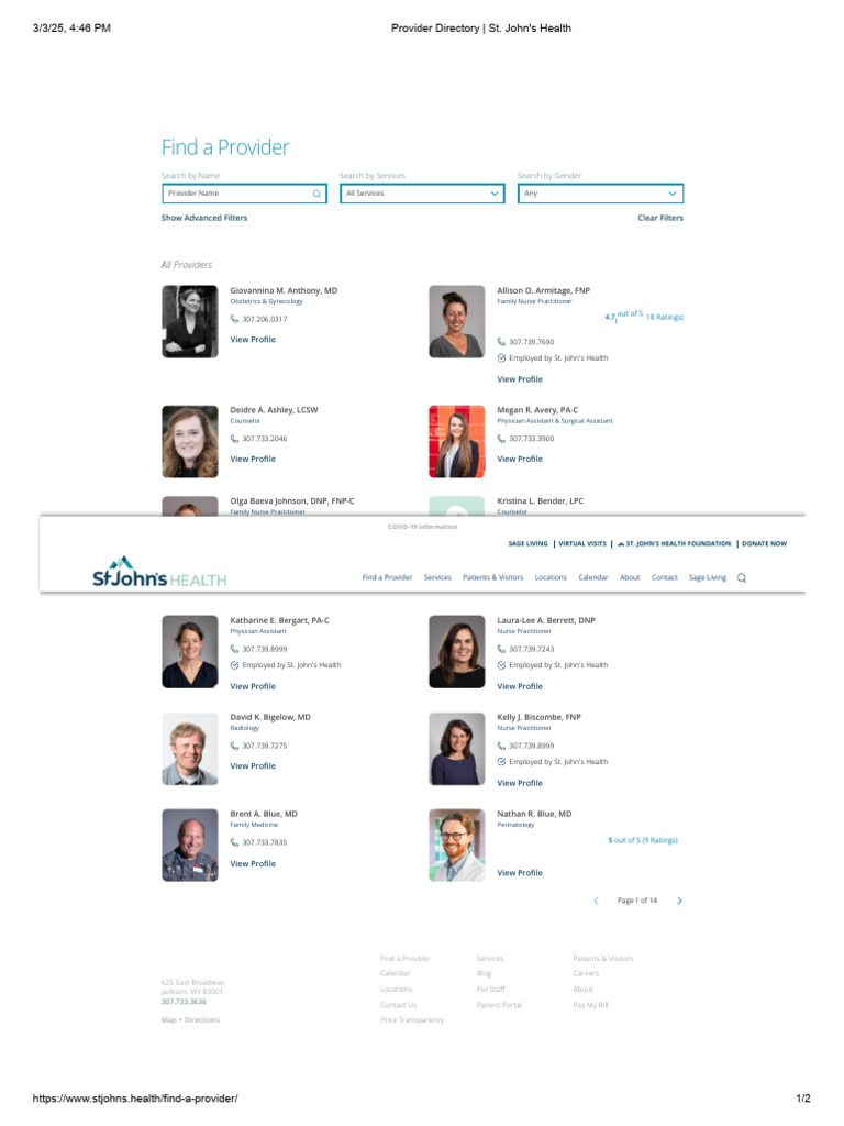 Provider Directory - St. John's Health | PDF | Medical Specialties ...