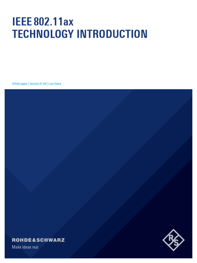 Ieee 802 11ax Technology Introduction - WP - 3609 9470 52 - v0100 | PDF | Ieee 802.11 ...
