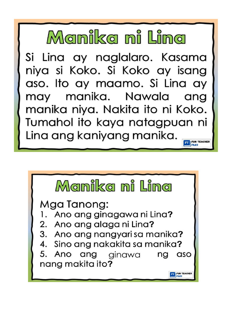 Tagalog Readingmaterial | PDF
