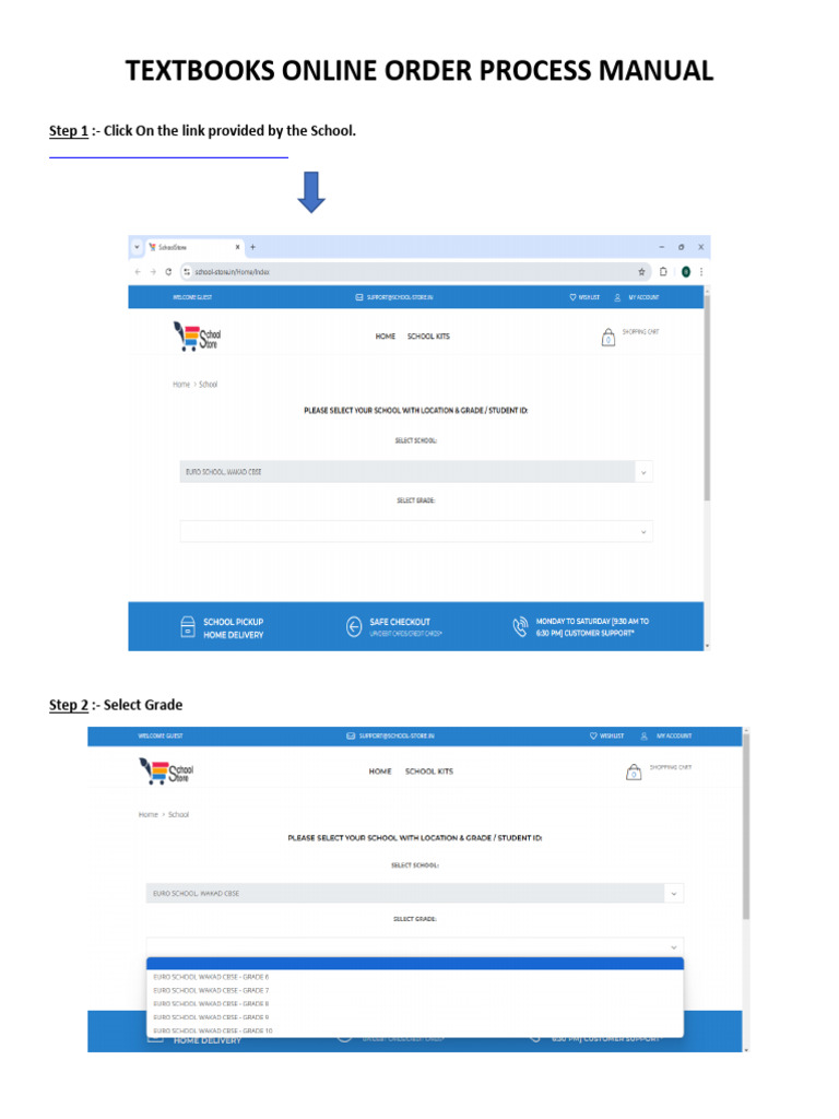 EUROSCHOOL Textbooks Order Flow Chart | PDF