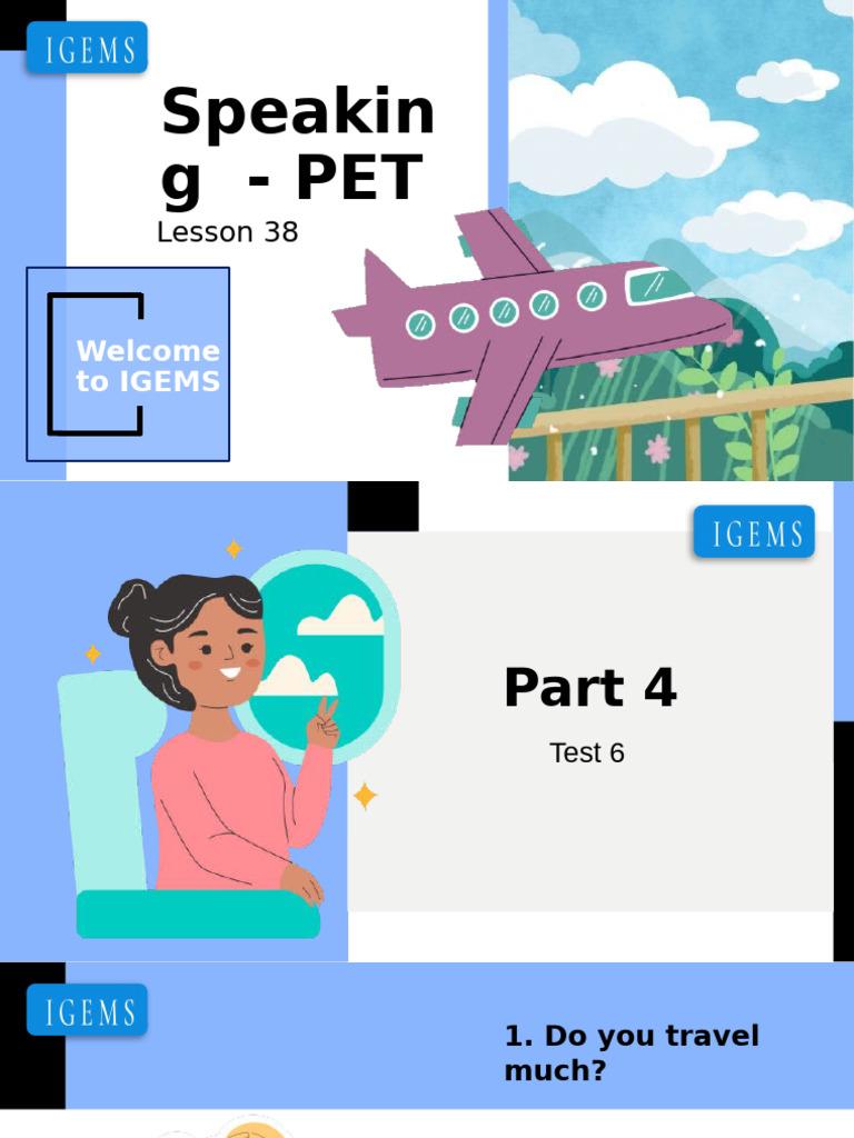 Pet Speaking Lesson 38 | PDF