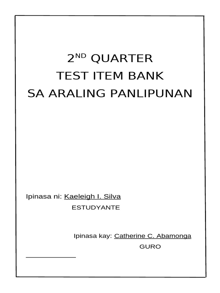 2nd Quarter | PDF
