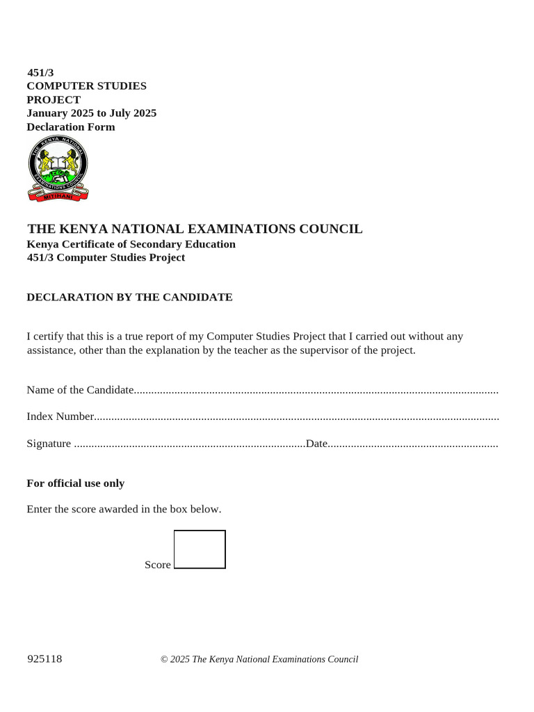 451 3DeclarationByCandidates | PDF