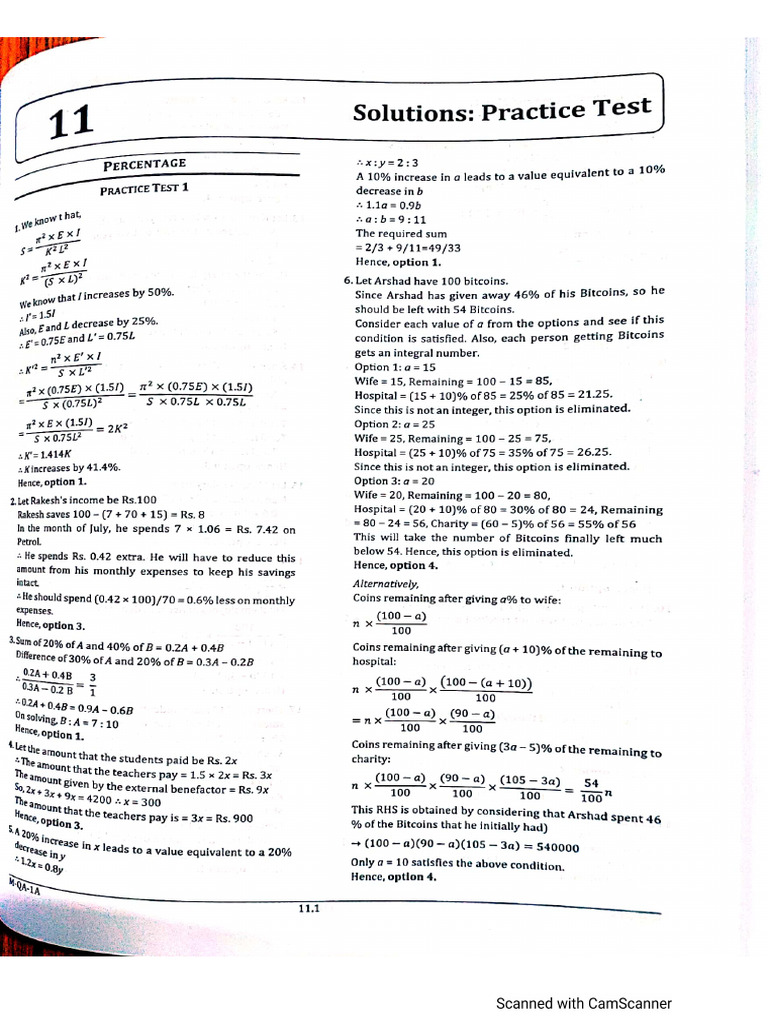 Solution1A Arithmetic | PDF