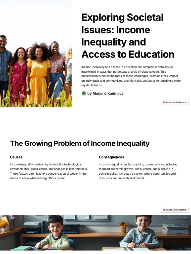 Exploring Societal Issues Income Inequality and Access To Education ...