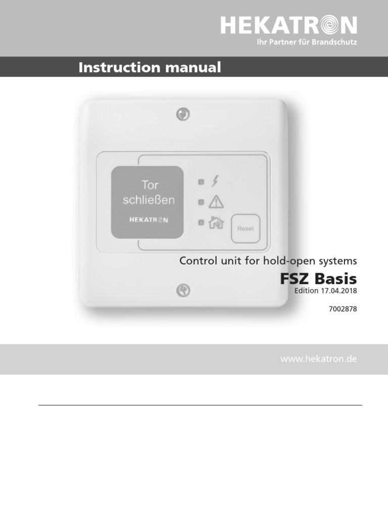 Operating_manual_FSZ_Basis | PDF | Power Supply | Switch
