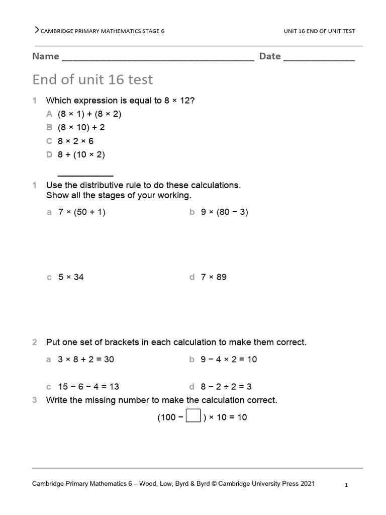Arithmetic Laws Worksheet Test | PDF