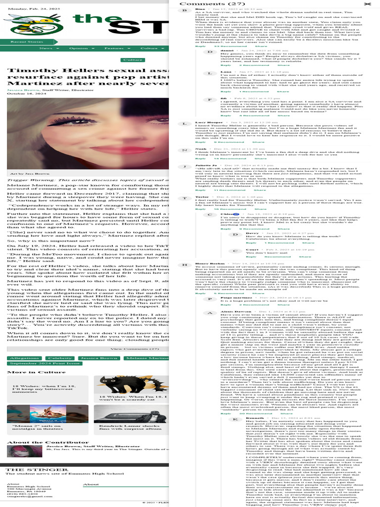 Timothy Heller's Allegations Against Melanie Martinez | PDF | Consent ...