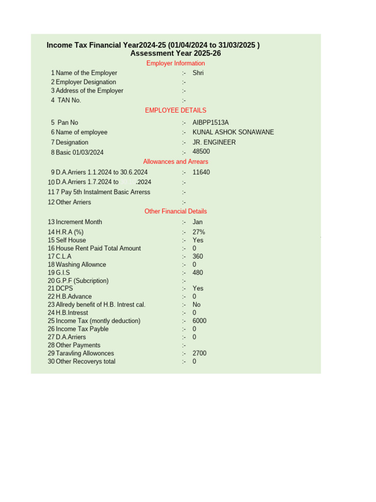 Income Tax 2024 2025 Master 1 | PDF | Tax Refund | Tax Deduction