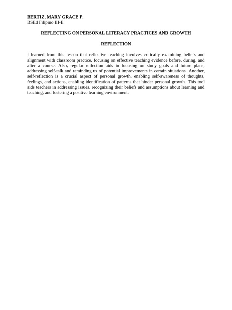 Reflection 4 | PDF