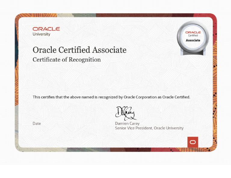 Oracle Architect Certificate | PDF