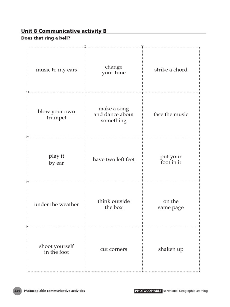 Advanced - Unit 8 - Communicative Activity B | PDF